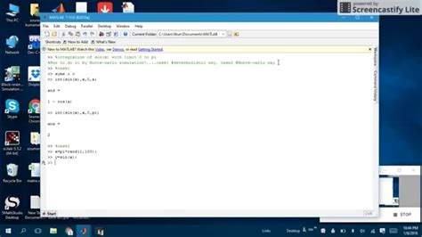 Monte Carlo Simulation In Matlab Youtube