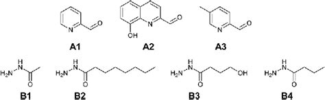 Reference Library Of Aldehyde A1 A3 And Hydrazide B1 B4 Components