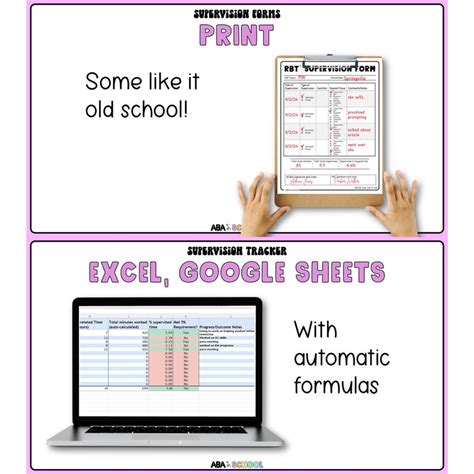 Rbt Supervision Tracker Classroom Behavior Observation Form Data Collection Aba Therapy