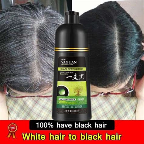 Hot Black Hair Shampoo Natural Herbal Hair Dye White Hair Into Black