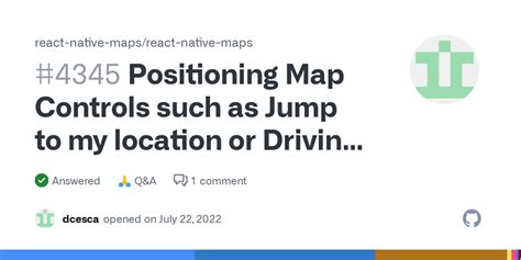 Positioning Map Controls Such As Jump To My Location Or Driving