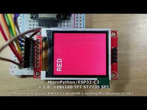 Micropython Esp C X Tft St Spi Using Boochow Micropython St Library