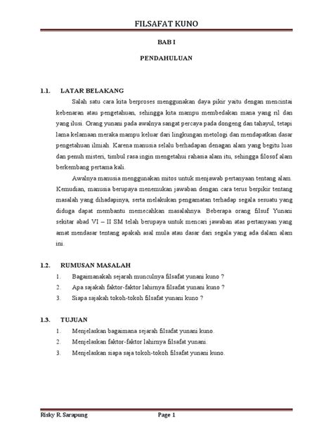 Filsafat Yunani Kuno Pdf