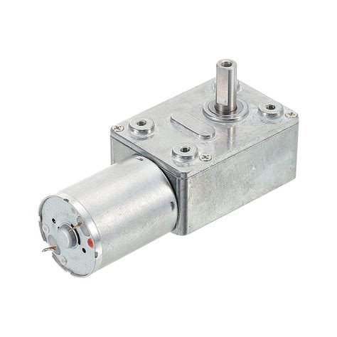 MECCANIXITY DC V RPM Turbo Worm Geared Motor Mm D Shape Shaft High Torque Gear Box Reduction