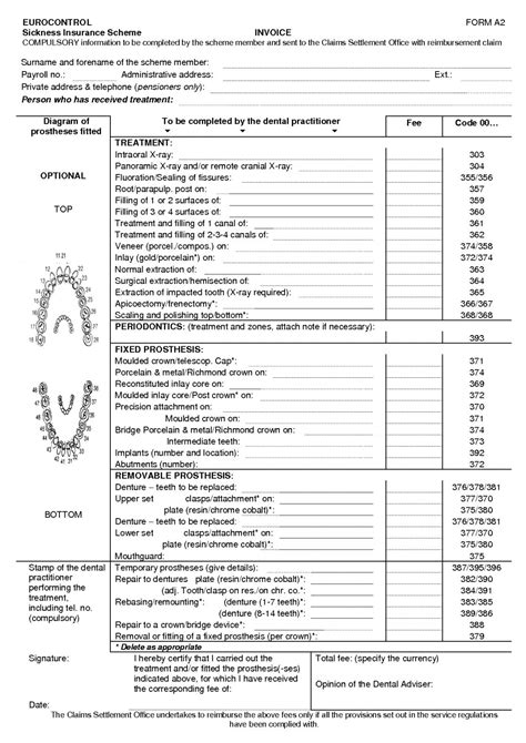 Dental Billing Statement Template