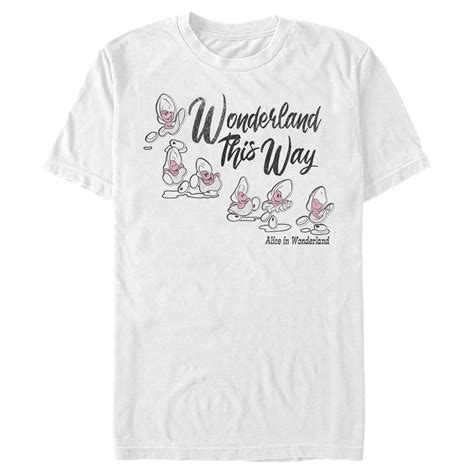 Men S Alice In Wonderland Curious Oysters Graphic Tee White Medium Walmart