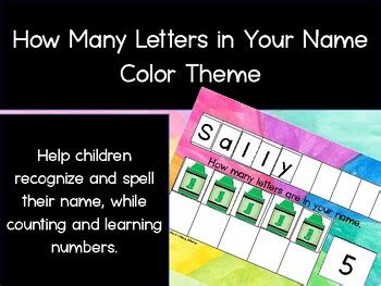 How Many Letters In Your Name By Thinking Pre K TPT