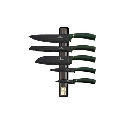 Set Cutite Bucatarie Cu Suport Magnetic Berlinger Haus Emerald Bh2532
