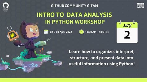 Intro To Data Analysis Workshop Day 2 Github Community Gitam Youtube