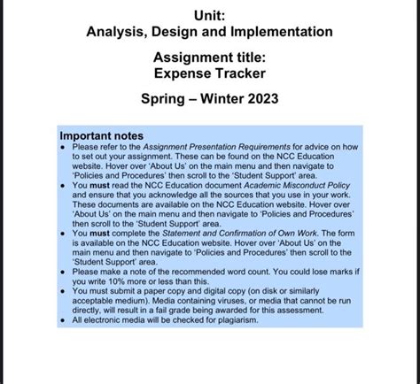 Solved Unit Analysis Design And Implementation Assignment