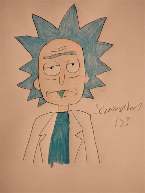 Rick Sanchez Sketch By Schumacher7 On Deviantart