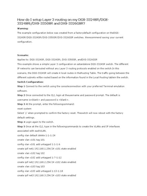 D Link Switch Config Guide Pdf Gateway Telecommunications Command Line Interface