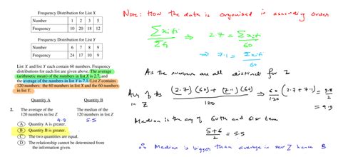 gre statistics on mean and median sumant s 1 page of math