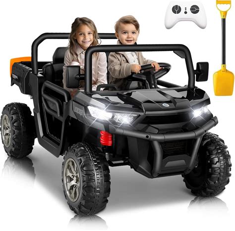 Hikole Juguetes De Paseo De 24 V Para Niños Grandes Con Cama Volquete Y