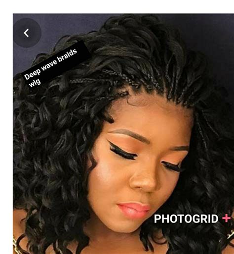 Bohemian Curl Braid Wig Braided Wig Lace Wig Deep Wave Etsy
