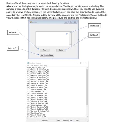 Solved Design A Visual Basic Program To Achieve The Chegg