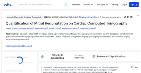 Quantification Of Mitral Regurgitation On Cardiac Computed Tomography