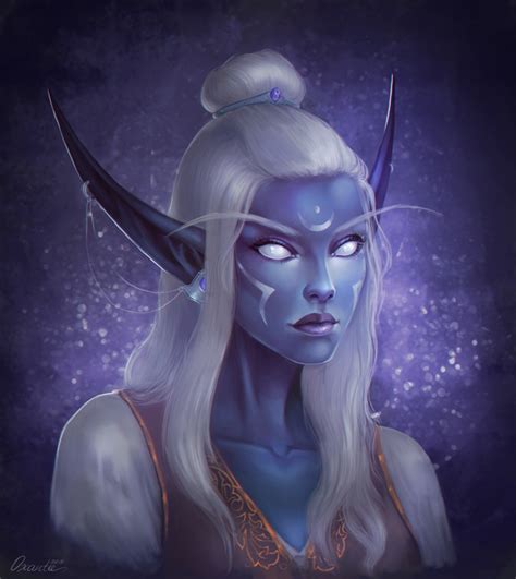 Artstation Portrait Nightborne Oxana Reshetina Warcraft Art World