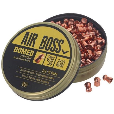 Apolo Air Boss Domed Copper Airgun Pellets 25 635mm 200 Psc