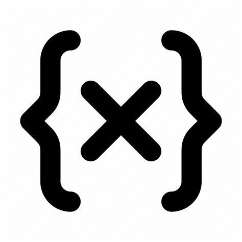 Curly Bracket Cross Icon Download On Iconfinder