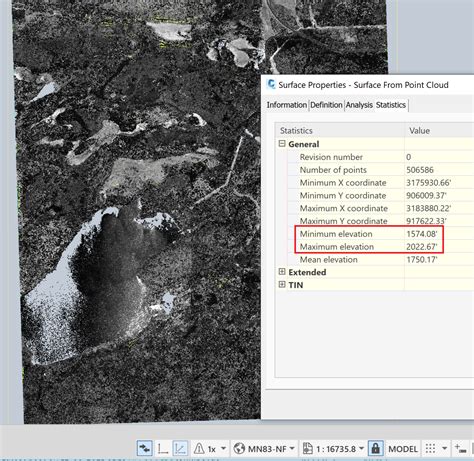 Solved Surface Created From Point Cloud Import Has Incorrect Elevation