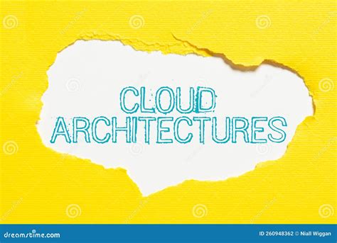 Hand Writing Sign Cloud Architectures Word Written On Various