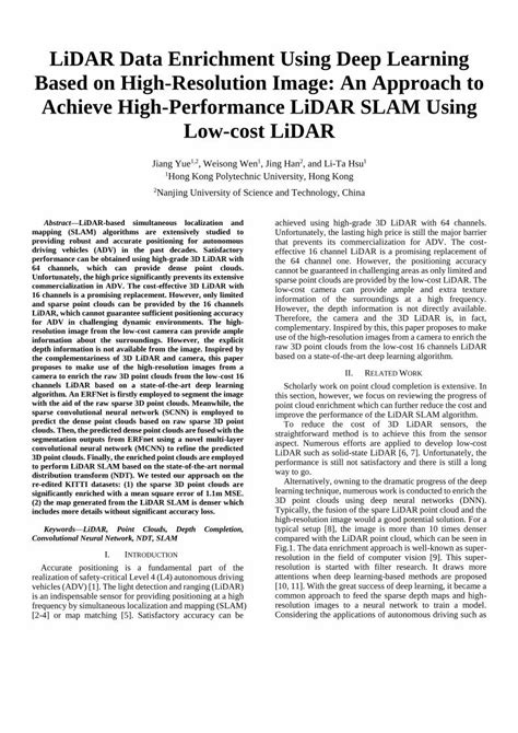 Pdf Lidar Data Enrichment Using Deep Learning Based On High Dokumentips