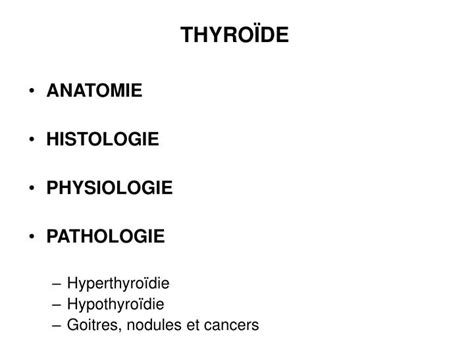 PPT THYROÏDE PowerPoint Presentation free download ID 4293908