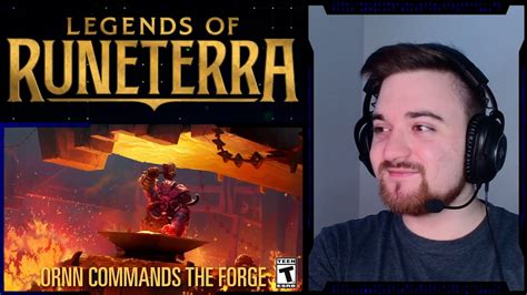 Ornn Reveal New Champion Legends Of Runeterra Reaction Youtube