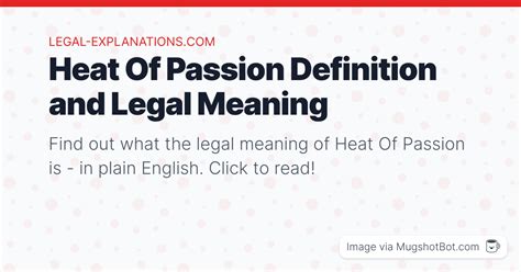 Heat Of Passion Definition What Does Heat Of Passion Mean