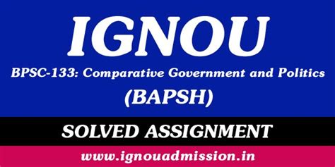 IGNOU BPSC Solved Assignment
