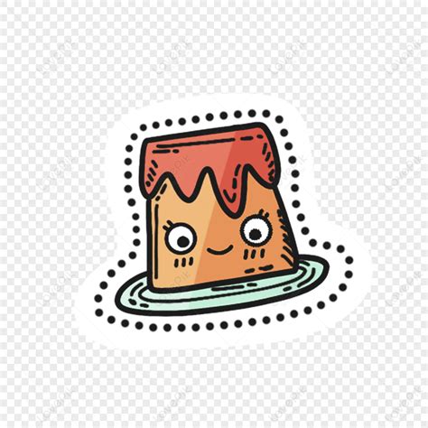 손으로 그린 디저트 케이크 일러스트 과자 만화체리디너 접시 Png 일러스트 무료 다운로드 Lovepik