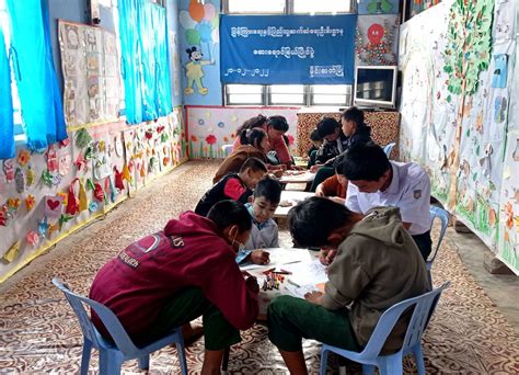 မိုင်းဆတ်မြို့၊ လူထုအခြေပြုဗဟိုဌာန၌ စစ်တုရင်ပြိုင်ပွဲနှင့် ဆေးရောင်ခြယ
