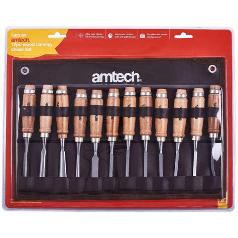 12pc Wood Carving Chisel Set Amtech