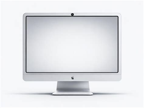 Premium Ai Image Realistic Computer Monitor Silver Frame Isolated Vector Illustration