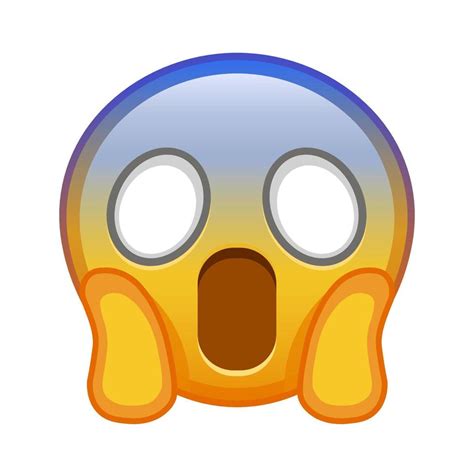 Face Screaming In Fear Large Size Of Yellow Emoji Smile 16887470 Vector