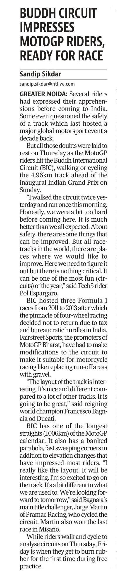 Motogp Indiangp Motogpbharat Sandip Sikdar