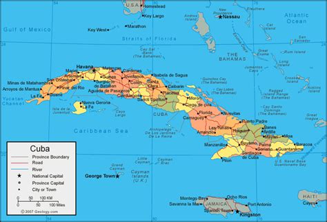 Cuba Provinces Map