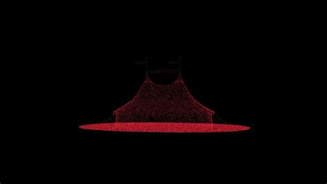 Premium Photo 3d Circus Tent On Black Background Object Consisting Of Red Flickering Particles