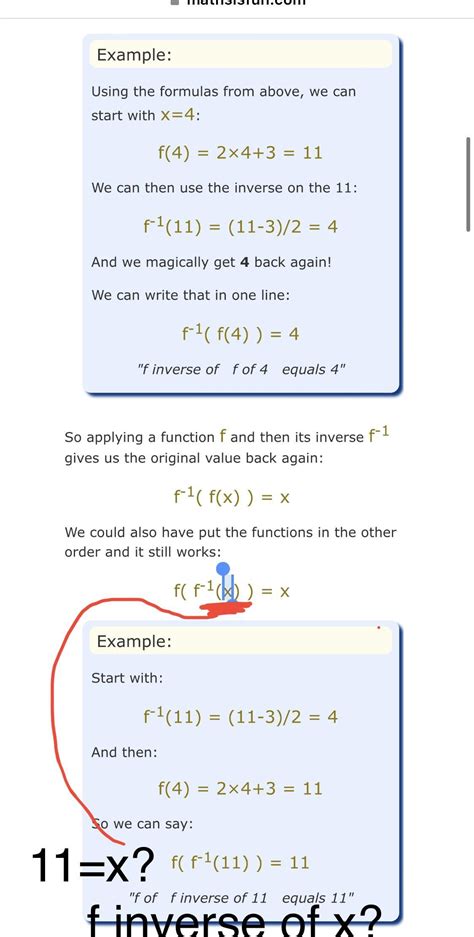 Inverse Function Notation From Mathisfun Site Raskmath
