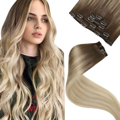 Honsoo Human Hair Clip In Extensions 70g 7pcs12inch
