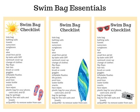 Swimming Packing List At Hazel Phillips Blog
