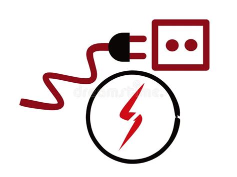 Electric Voltage Warning Or Short Circuit Warning Vector Illustration