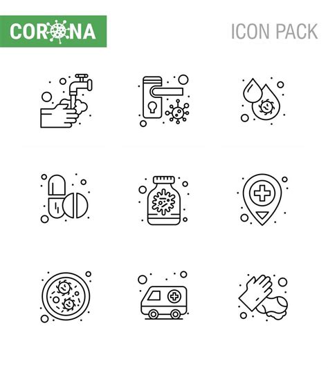 Simple Set Of Covid19 Protection Blue 25 Icon Pack Icon Included