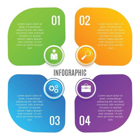 Infographic 4 Step Business Workflow Layout Modern Chart Minimalist