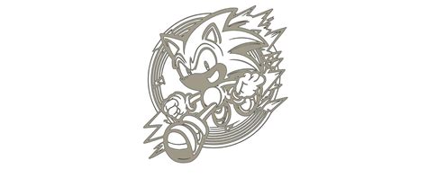 Fichier Stl Sonic 2d Wallart 👾 3mf・plan Pour Imprimante 3d à