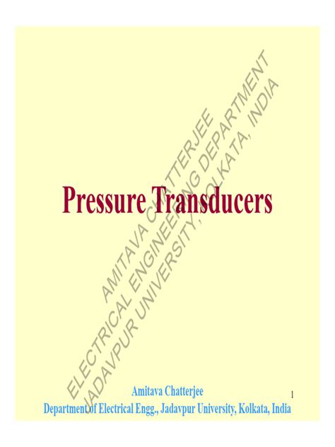Ch5pressure Transducers Pdf Pressure Measurement Metrology