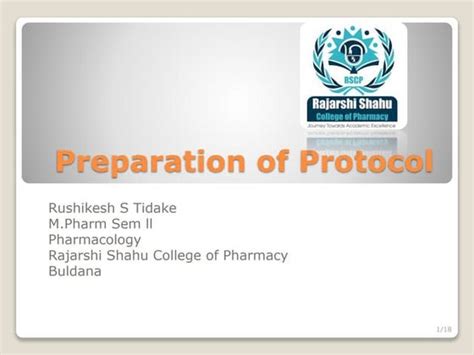 Guidelines For The Preparation Of Protocol And Documents In Clnical