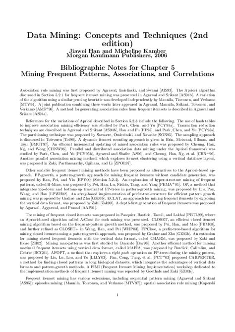 Pdf Bibliographic Notes For Chapter 5 Mining Frequent Patterns