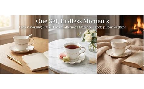 Qeetoohh Tea Cup And Saucer Set For 1 Coffee Cup With